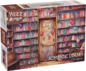 YAZZ Puzzle Romantická knihovna / 1000 dílků / 68 x 48 cm