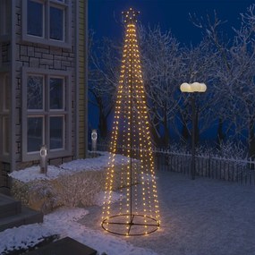 51290 vidaXL Vánoční stromek kužel 400 teplých bílých LED diod 100 x 360 cm