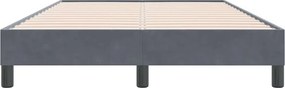 Postel Box Spring bez matrace tmavě šedá 120x220 cm samet 3315868