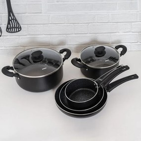 Sada nádobí s nepřilnavým povrchem BLACK STONE 7 dílů