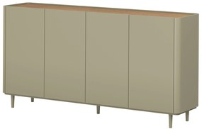 Komoda Elivo 200 cm na nožkách - eukalyptus / dub baltic dune