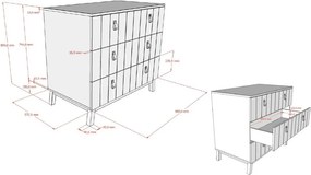 Béžová dětská komoda 98,5x89x57 cm Sezane – Vipack