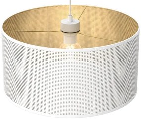Lustr na lanku LOFT SHADE 1xE27/60W/230V pr. 40 cm bílá/zlatá