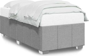 Rám postele bez matrace světle šedá 100 x 200 cm textil 3284811