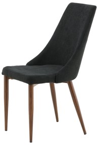 Jídelní židle Leone, 2ks, černá, S47xD50xV91,5