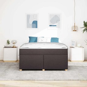 Rám postele s matrací Tmavě hnědá 160 x 200 cm textil 3399366