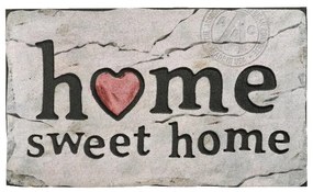 Šedá vnitřní čistící vstupní rohož FLOMA Home Sweet Home - 46 x 76 x 1 cm