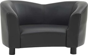 Pohovka pro psy černá 67 x 41 x 39 cm umělá kůže 170946