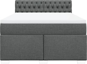 Box spring postel s matrací tmavě šedý 140 x 190 cm textil 3288191