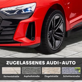 HOMCOM dětské elektrické autíčko, dětské autíčko na dálkové ovládání, AUDI RS e-tron GT dětské autíčko s bezpečnostním pásem, klaksonem a hudbou a sv…