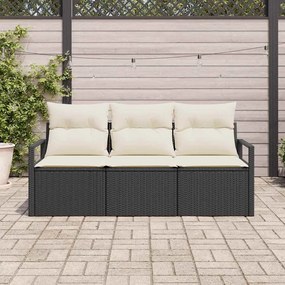 Set pohovek 3 ks Černá polyratan 3346237
