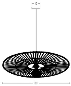 Zambelis 19106 závěsné svítidlo bambus, 1xE27, ø80cm