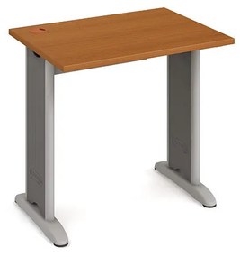 Stůl pracovní rovný 80 cm hl. 60 cm - Hobis Flex FE 800 Dekor stolové desky: třešeň, Barva nohou: Stříbrná