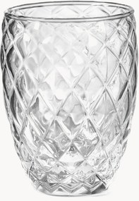Sada ručně foukaných sklenic Diamond, 6 dílů