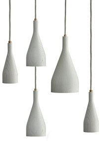Dřevěné designové svítidlo Timber Chandelier 5 Dekor: Bílé jasanové dřevo