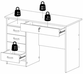 Tvilum Psací stůl Felix 163 dub sonoma