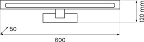 Nástěnné LED svítidlo Klimt, 1x LED 12w, 3000-6000k, (60 cm), ch