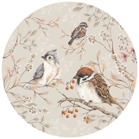 Nástěnná dětská samolepka Dekornik Birds in a Circle, ø 150 cm