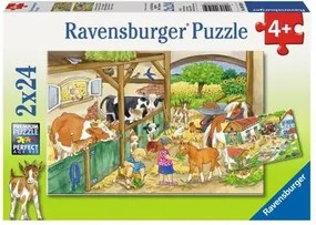 Ravensburger Den na farmě / 2x24 dílků / od 4 let