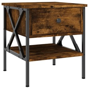 vidaXL Noční stolek kouřový dub 40 x 42 x 45 cm kompozitní dřevo