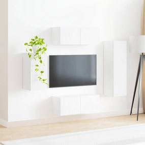 Sestava TV skříněk 4 ks Bílá Kompozitní dřevo 3409006
