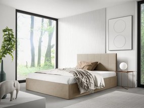 Eka Čalouněná postel SMART 120x200 cm Barva látky Trinity: Černá (Trinity 2316), Úložný prostor: Bez úložného prostoru