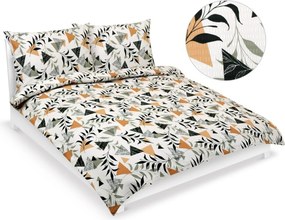 Povlečení krep na dvoudeku Krémová,Oranžová,Šedá 80/207 - 1ks 240x220, 2ks 70x90 cm