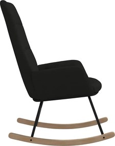 Houpací křeslo černé textil 341259