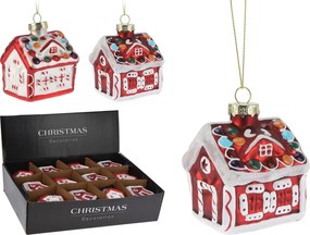 Sada 12 ks vánočních ozdob HOME 8 cm červená