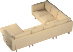 Potah na pohovku IKEA Norsborg rohová, 5-místná se šezlongem barva béžová látka lesklé, pletený vzor