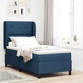 Postel s boxspringem s čelo Modrá 80 x 200 cm textil 3340535
