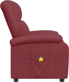 Masážní křeslo vínové umělá kůže 340166