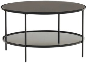 OnaDnes -20% Černý skleněný konferenční stolek Kave Home Gilda 80 cm