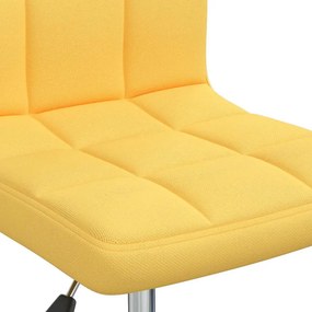 Otočná jídelní židle hořčicově žlutá textil 3087538