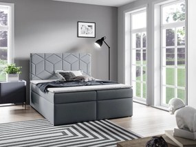 Eka Kontinentální čalouněná postel BOX - Trinity (90x200 cm) Barva látky Trinity: Černá (Trinity 2316)