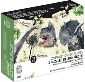 Vilac Sada 3 puzzle dinosaurů / od 5 let