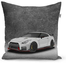Sablio Polštář Nissan GTR 35 Šedý - 40x40 cm
