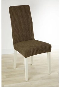 Super strečové potahy GLAMOUR tabákové židle s opěradlem 2 ks 40 x 40 x 60 cm