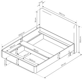 VIKI a | ložnice VIKI B | 4 díly | dub barista