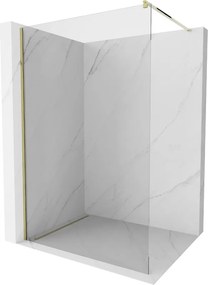 Mexen Kioto sprchová zástěna WALK-IN 8mm, 90x200 cm, sklo čiré/zlatý profil, 800-090-101-50-00