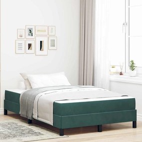 Postel s boxspringem s matrací Tmavě zelená 120 x 200 cm textil 3398686