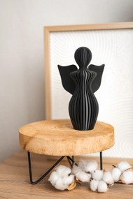ANDĚL CARO - Designová soška ve tvaru anděla, s jemným vzorem, černá