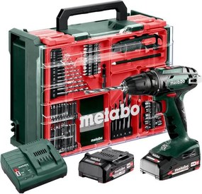 Metabo AKU vrtací šroubovák BS 18 Set, 2x 18V 2Ah v kufru 602207710