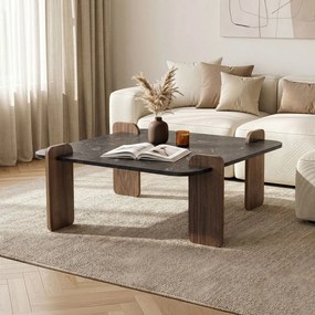 Černý konferenční stolek 90x90 cm Marais – Nordure