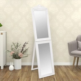 Volně stojící zrcadlo bílé 40 x 160 cm