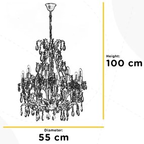 ONLI - Lustr na řetězu BOTTE 8xE14/6W/230V