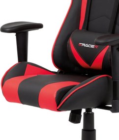 Kancelářská židle houpací mech., + koženka, plast. kříž – opěrák 90°–180° černá