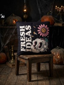 Sinsay - Dekorační polštář s motivem Halloweenu - černá