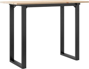 Jídelní stůl s O rámem 100 x 50 x 75 cm borové dřevo a ocel 3282675