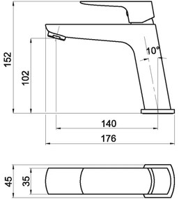 Novaservis - Umyvadlová baterie NOBLESS EGO matná černá